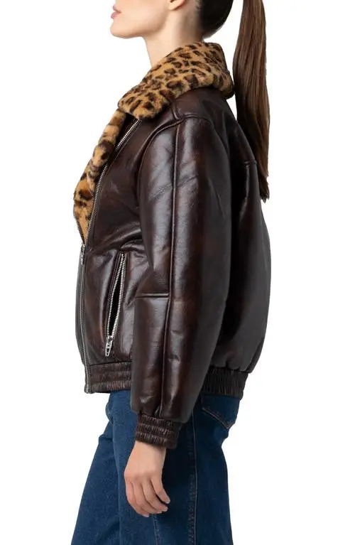 Blanknyc Faux Leather & Faux Shearling Moto Jacket