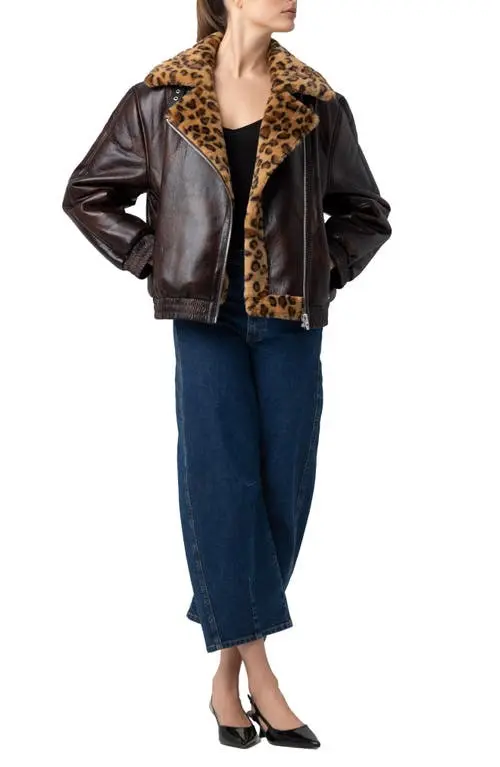 Blanknyc Faux Leather & Faux Shearling Moto Jacket