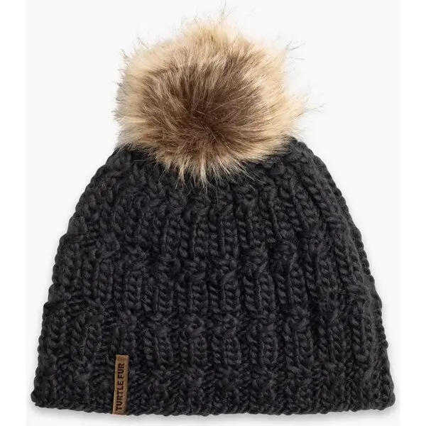 Turtle Fur Fifi Wool Pom Beanie - Black