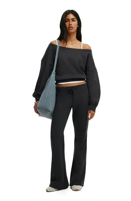 COTTON ON Low Rise Bootleg Sweatpant - Shadowstone