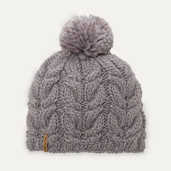 Turtle Fur Millie Wool Pom Beanie - Thistle