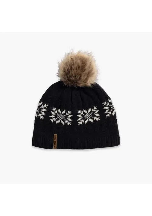 Turtle Fur Leira Wool Pom Beanie - Black