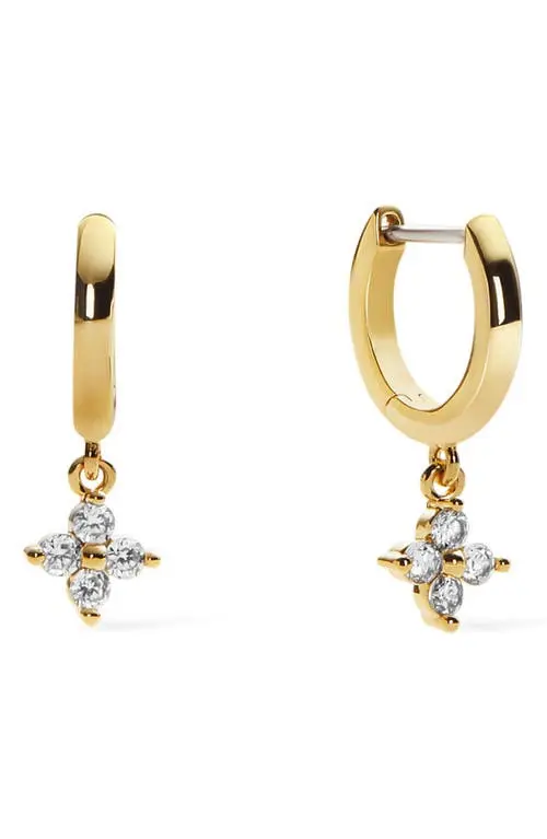 ANA LUISA Angela Star Drop Hoop Earrings - Gold/clear