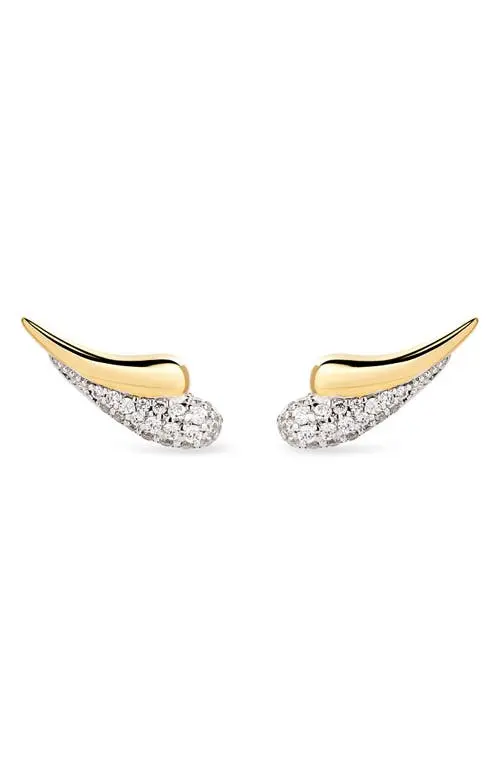 ANA LUISA Lowen Stud Earrings - Gold/clear