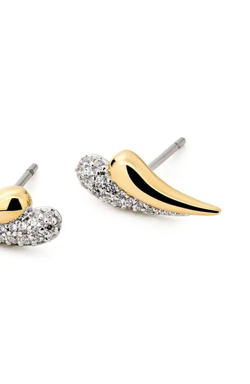ANA LUISA Lowen Stud Earrings - Gold/clear