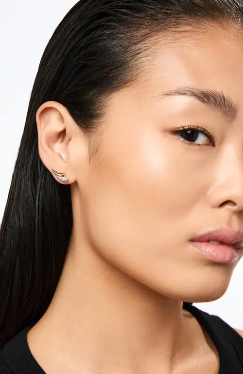 ANA LUISA Lowen Stud Earrings - Gold/clear