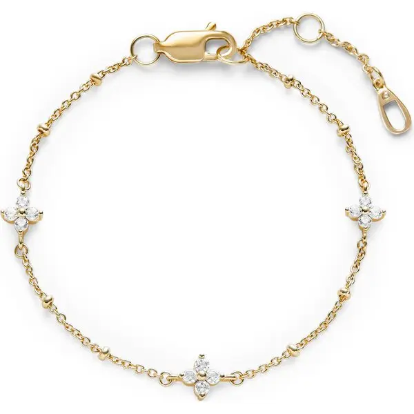 ANA LUISA Lucy Star Station Bracelet - Gold/clear