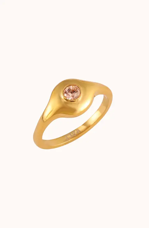 JOIANA JEWELRY Stone Pinky Ring - Rose/gold