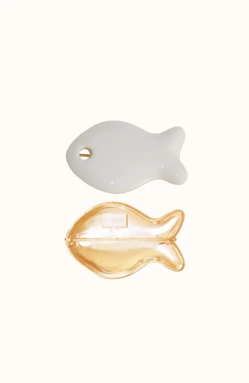 JOIANA JEWELRY Fishie Brooch - Cream