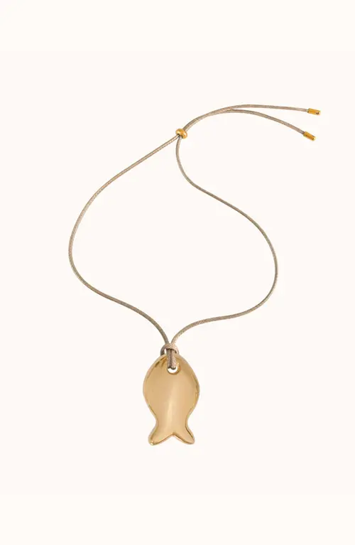 JOIANA JEWELRY Gold Fishie Pendant Necklace - Beige