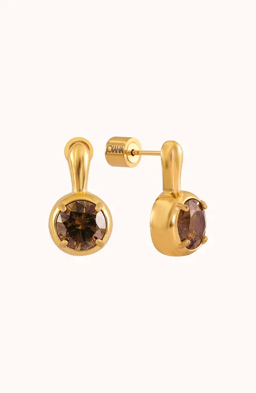 JOIANA JEWELRY Stud Earrings - Coffee/gold/8mm