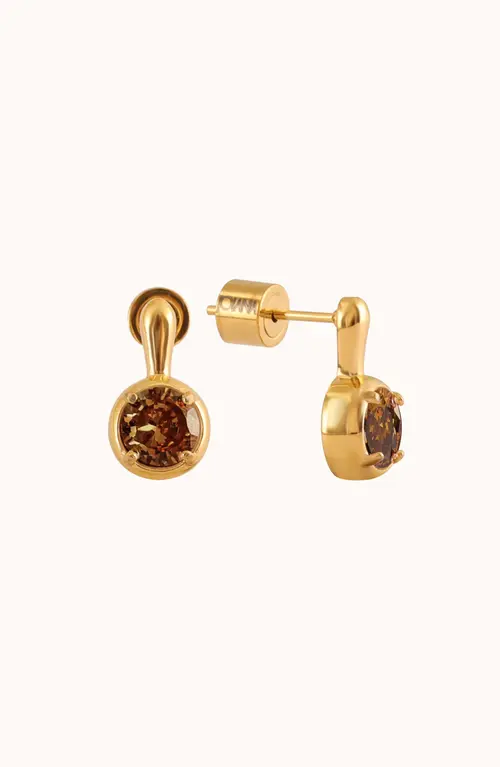 JOIANA JEWELRY Stud Earrings - Coffee/gold/petite