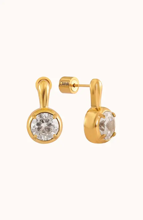 JOIANA JEWELRY Stud Earrings - Crystal/gold/8mm