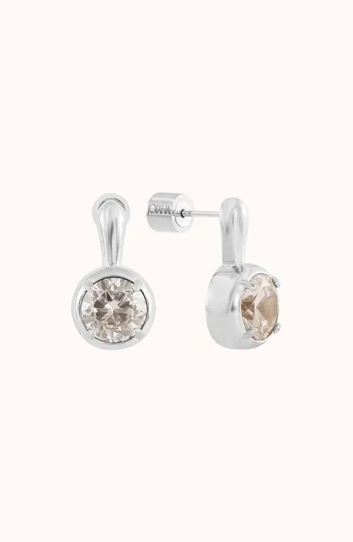 JOIANA JEWELRY Stud Earrings - Crystal/white Silver/8mm