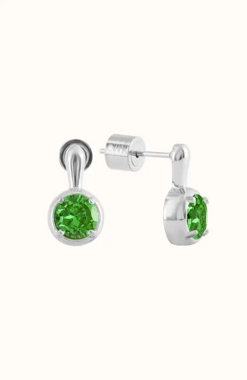 JOIANA JEWELRY Stud Earrings - Green Fig/white Silver
