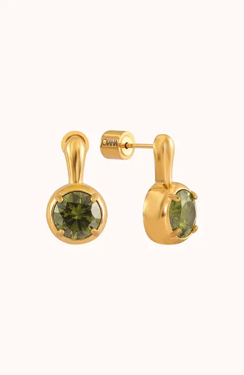 JOIANA JEWELRY Stud Earrings - Peridot/gold/8mm