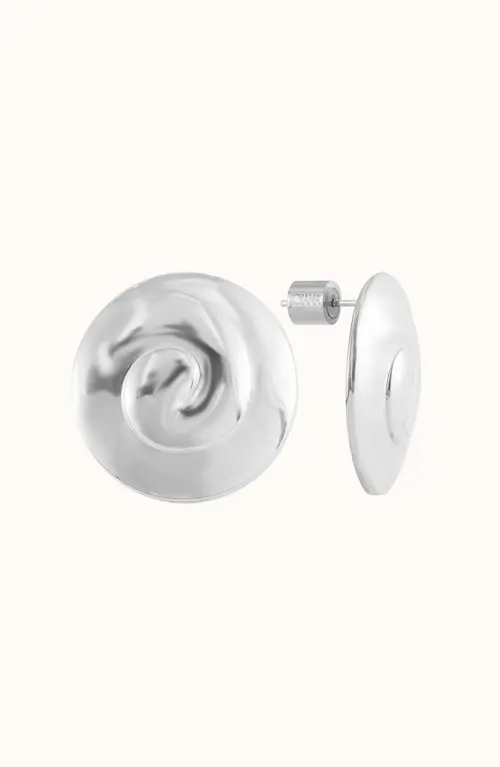 JOIANA JEWELRY Bold Billow Earrings - White Silver