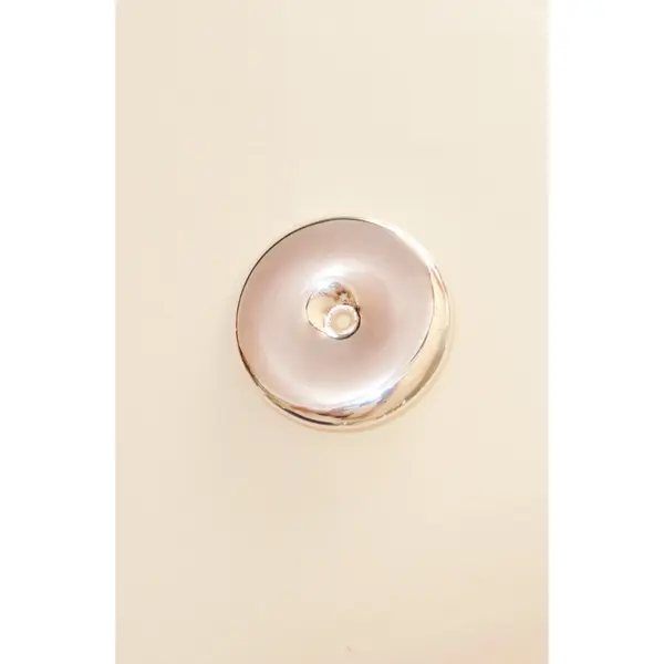 JOIANA JEWELRY Donut Brooch - White Silver