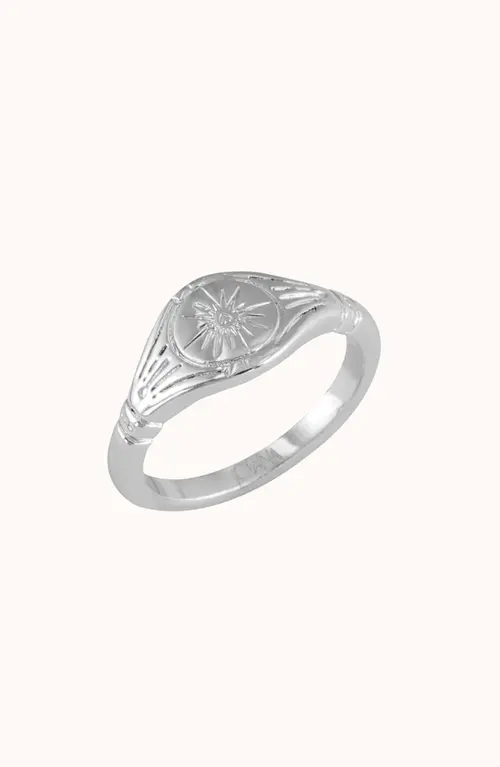 JOIANA JEWELRY Engraved Signet Ring - Silver