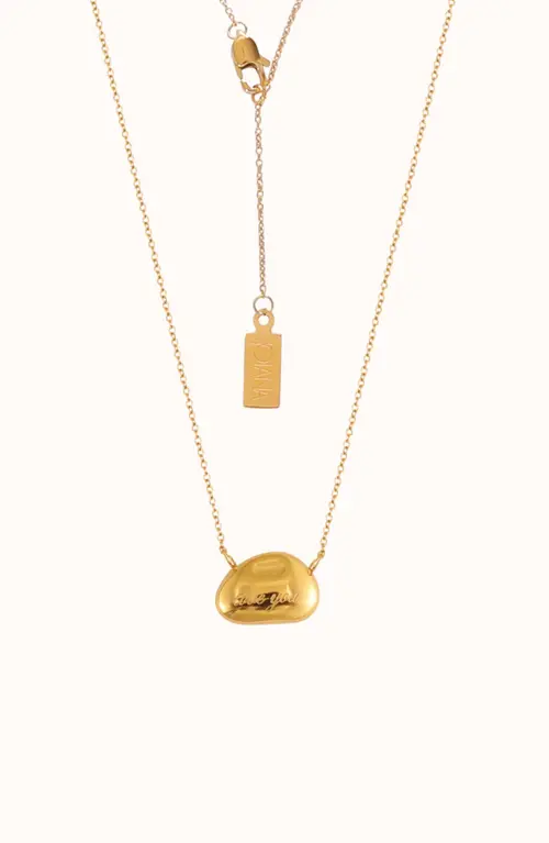 JOIANA JEWELRY Inscription Pendant Necklace - Gold