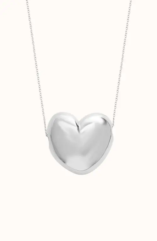 JOIANA JEWELRY Heart Necklace - White Silver