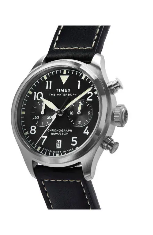Timex® Waterbury Ace Chronograph Strap Watch