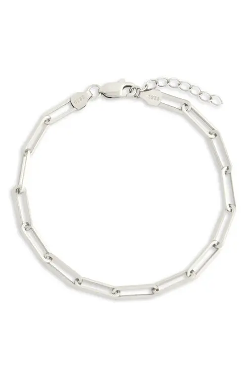Sterling Forever Paper Clip Chain Link Bracelet - Silver