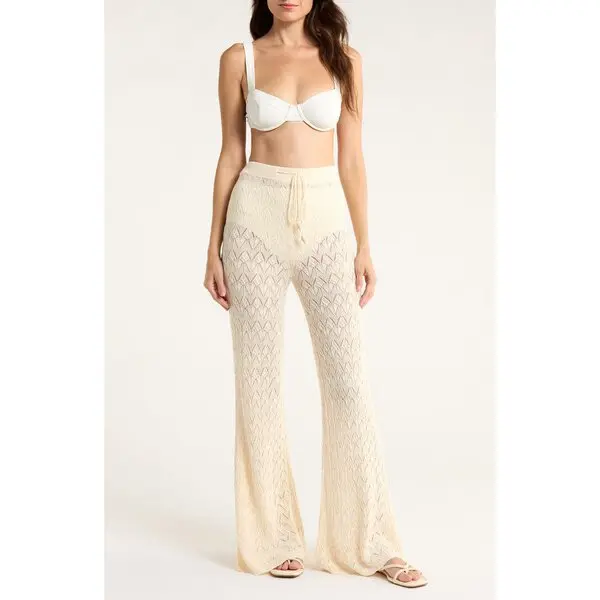 Elan Pointelle Cover-up Pants