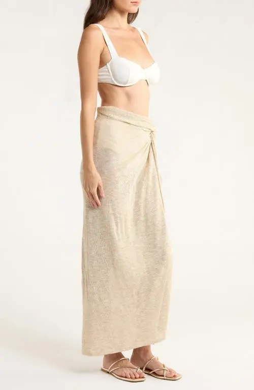 Elan Cover-up Maxi Skirt - Beige