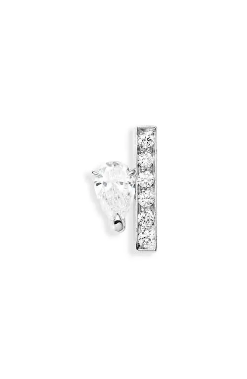 REPOSSI Serti Sur Vide Diamond Single Earring - White Gold