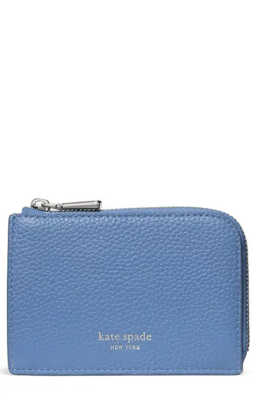 Kate Spade New York Mini Pebble Leather Zip Card Case - Blue