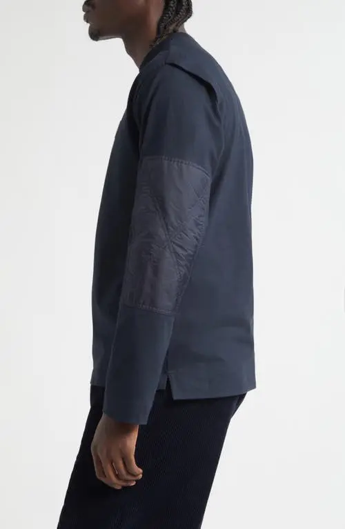 Moncler Long Sleeve Mixed Media T-shirt