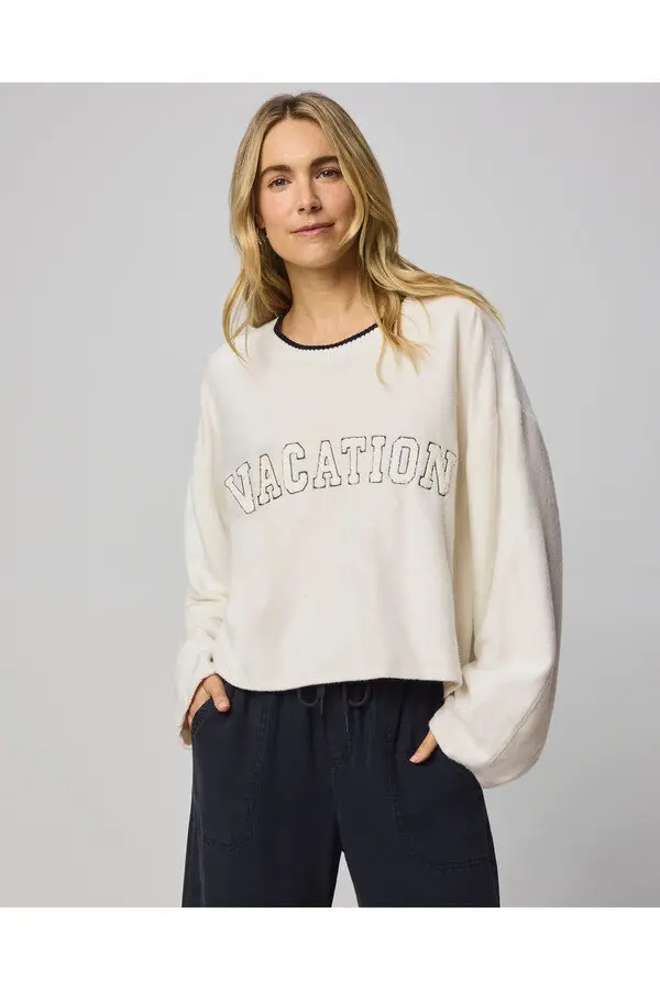 Splendid Vacation Graphic Pullover