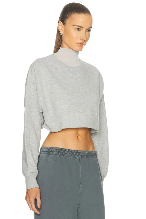 Beyond Yoga Luxefleece Boxy Pullover Sweatshirt - Light Heather Gray