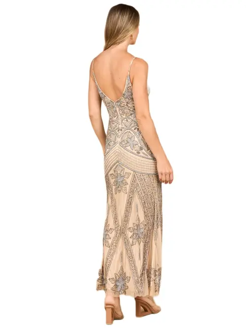 LARA NEW YORK V-neck Fitted Gown