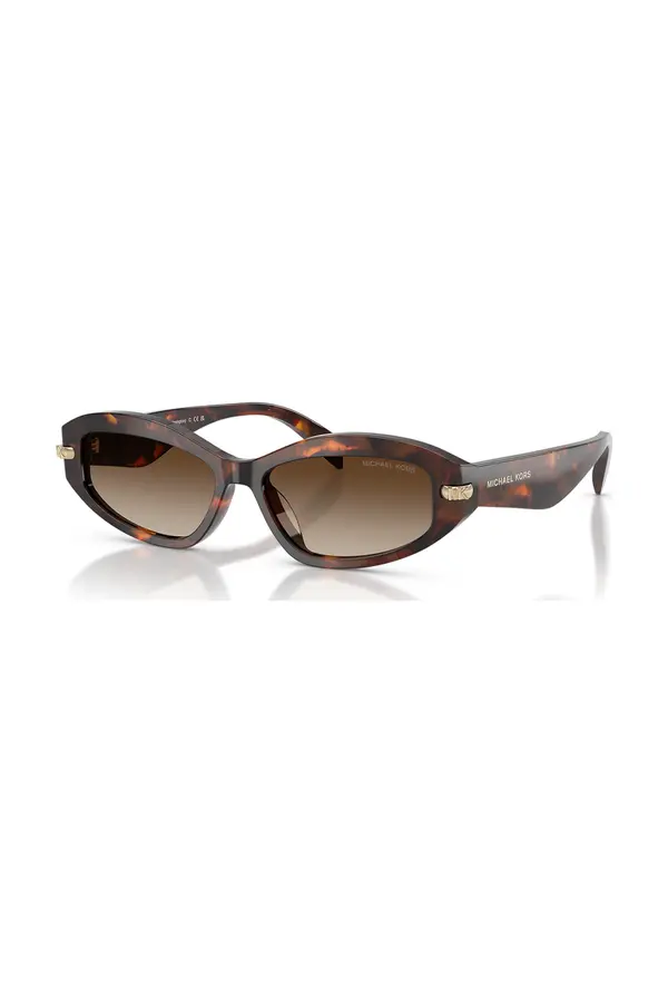 Michael Kors Oval Sunglasses With Tortoiseshell Frame - Red