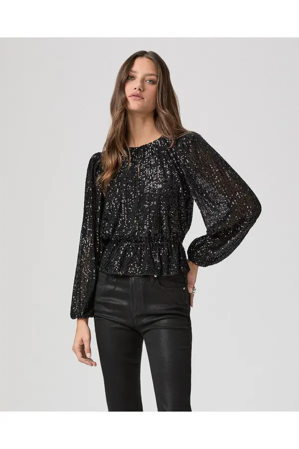 Paige Vilma Sequined Top