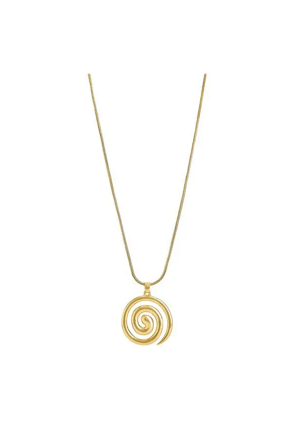 KENNETH JAY LANE Swirl Pendant Necklace - Gold