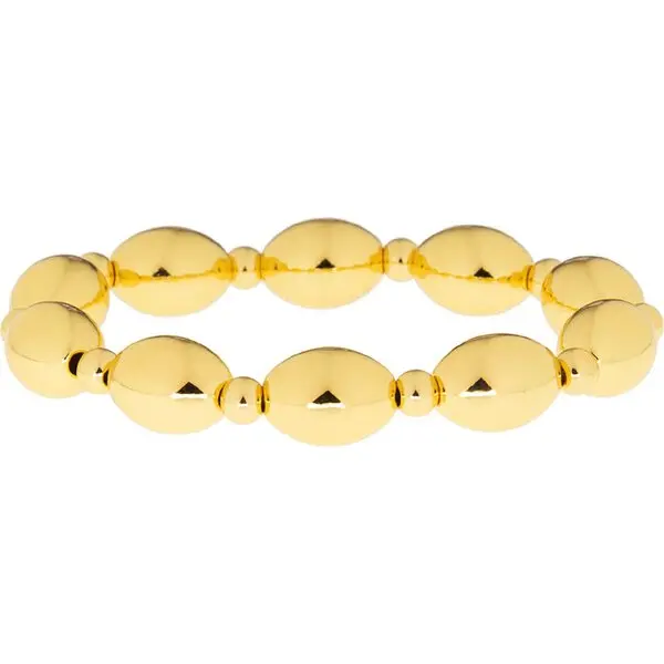MARLYN SCHIFF Oversize Bead Stretch Bracelet - Gold