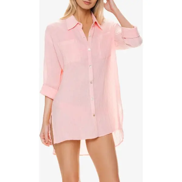 Helen Jon Island Cotton Shirt - Shell Pink