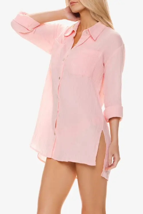 Helen Jon Island Cotton Shirt - Shell Pink
