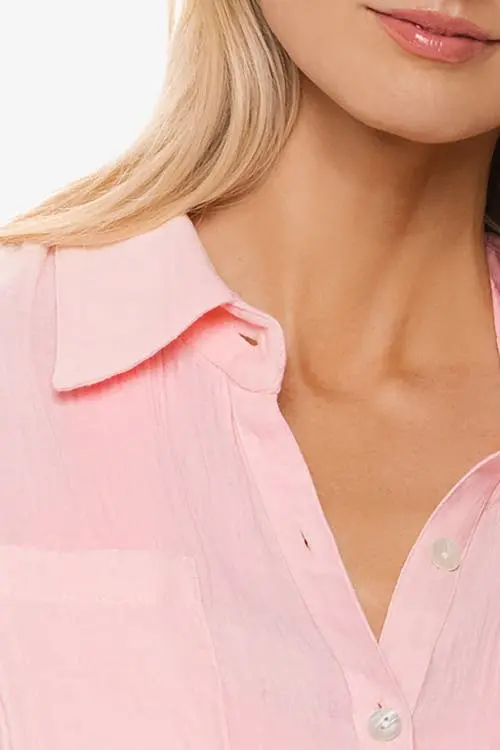 Helen Jon Island Cotton Shirt - Shell Pink