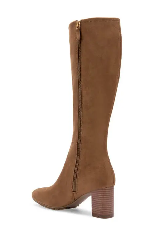 Aerosoles Brynn Block Heel Boot - Tobacco Suede