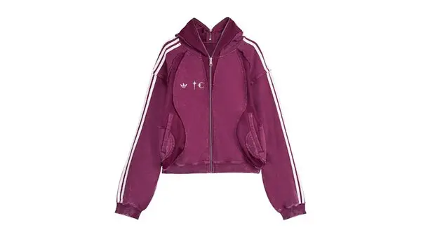 Adidas X Thug Club Teamgeist Hooded Zip Up - Maroon