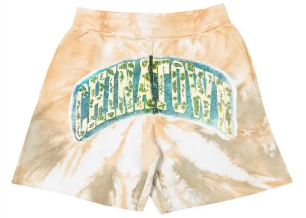 MARKET Island Arc Tie Dye Sweatshorts - Tan