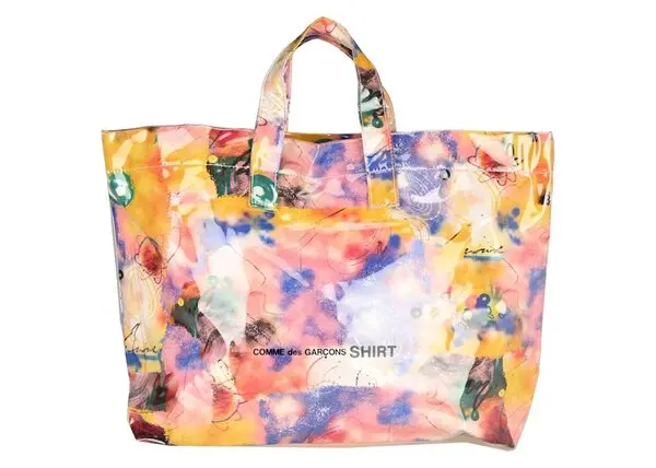 Comme Des Garçons Floral Print Tote Bag