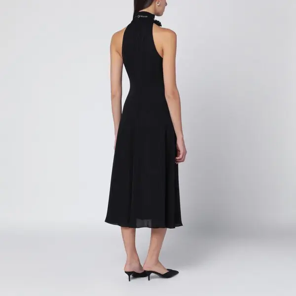 Alaïa Flared Midi Dress With Floral Detail