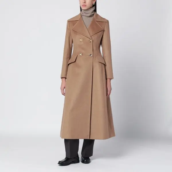 Max Mara Long Double-breasted Wool Coat