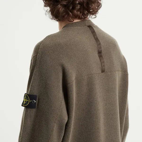 Stone Island Ribbed Wool Nylon Jumper