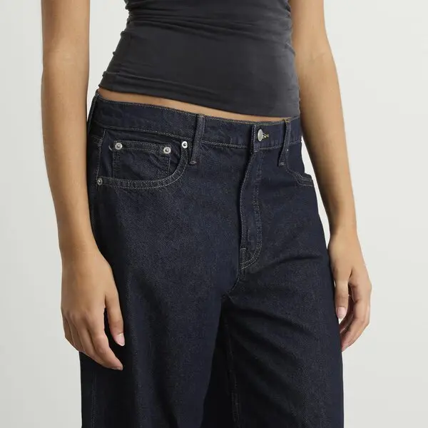 Good American Good Standard Baggy Cuffed Jeans
